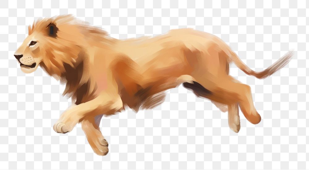 PNG Lion running mammal animal | Premium PNG - rawpixel