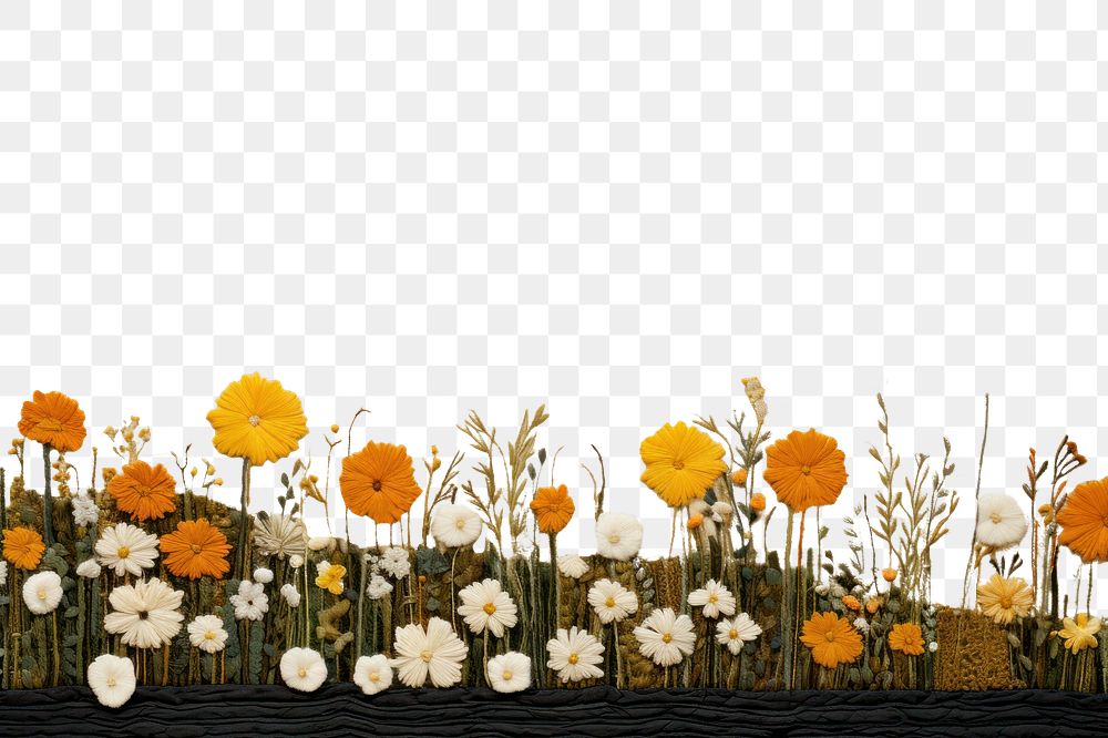 PNG Minimal flowers border pattern | Free PNG - rawpixel