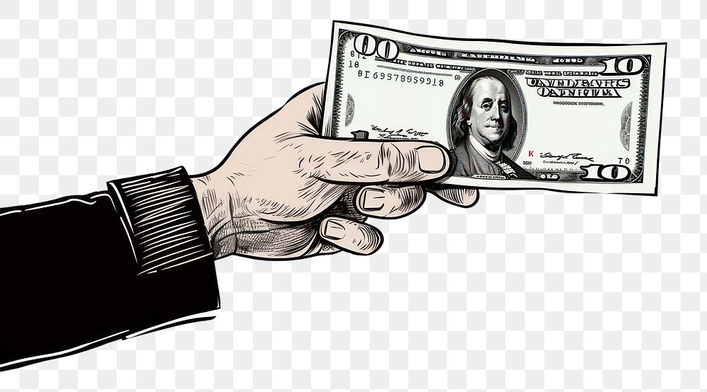 PNG Hand sending banknotes drawing | Premium PNG - rawpixel