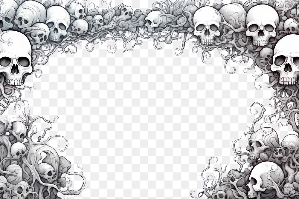 PNG Bone illustration border drawing | Free PNG - rawpixel