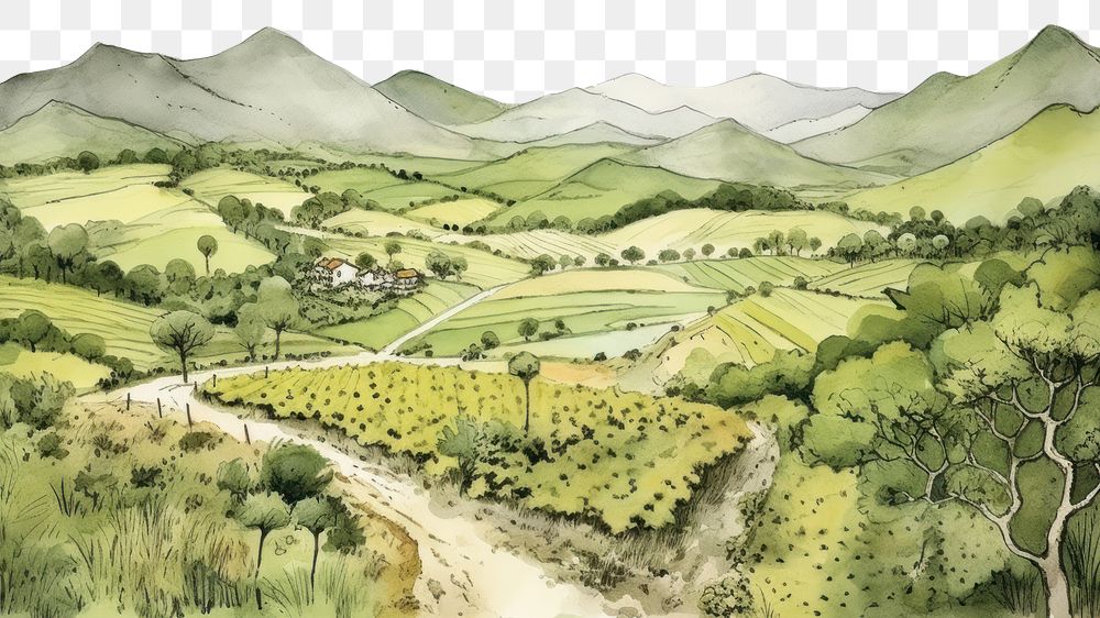 PNG Valley landscape outdoors nature. | Premium PNG - rawpixel