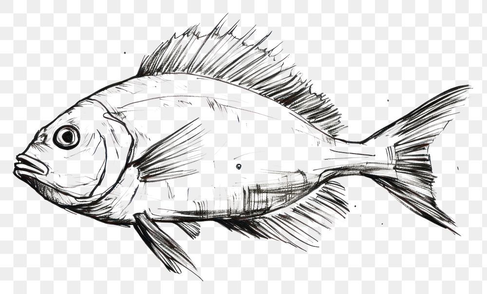 PNG Fish drawing fish animal. | Premium PNG - rawpixel