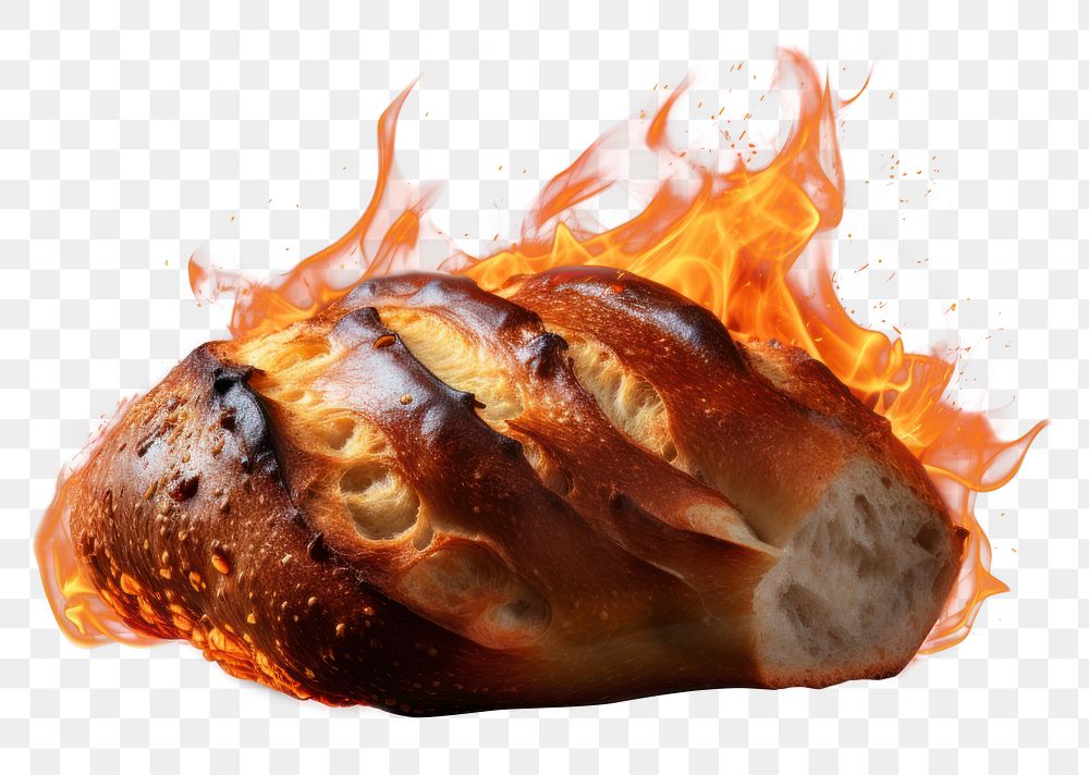 PNG Bread bread fire burning | Free PNG - rawpixel