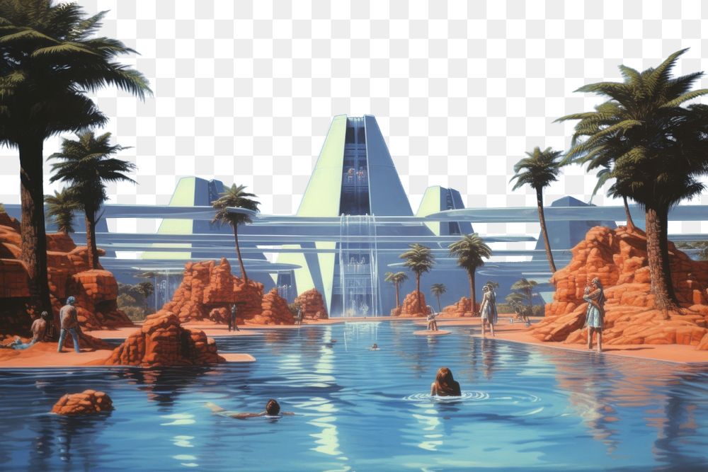 PNG Peoples relaxing swimming pool | Premium PNG - rawpixel