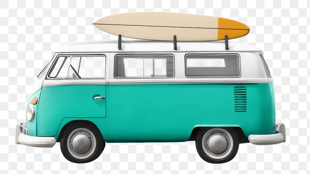 Retro microbus png, transparent background | Premium PNG - rawpixel