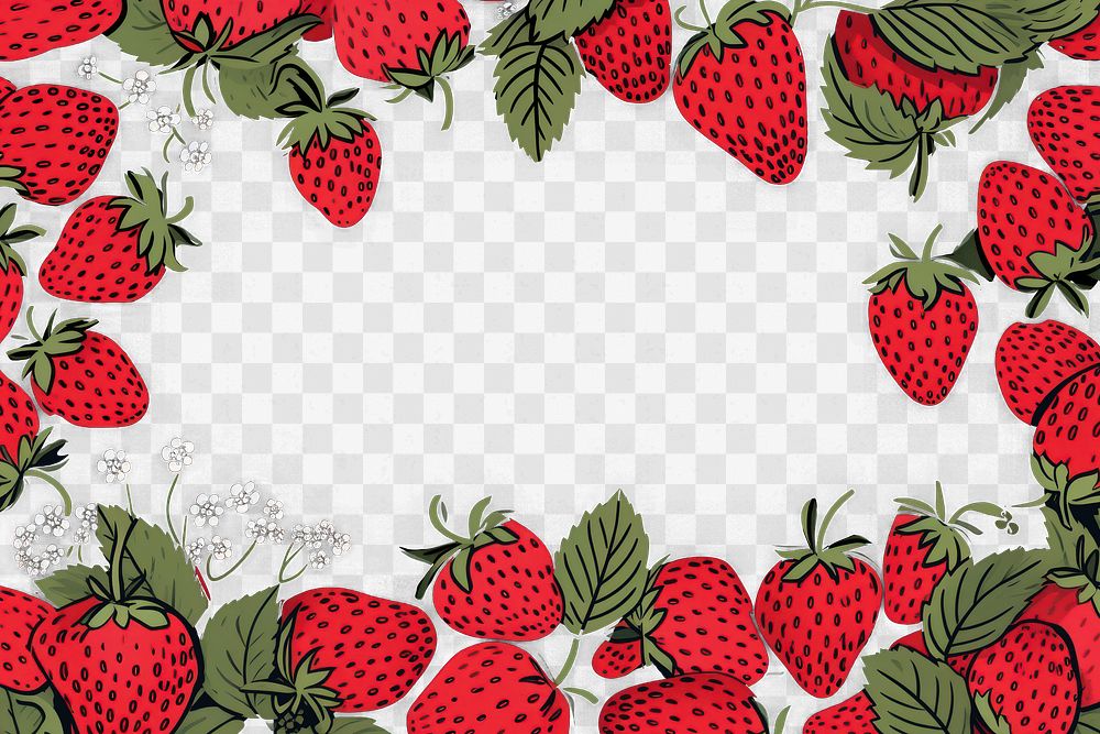 PNG Strawberries backgrounds strawberry pattern. | Free PNG - rawpixel