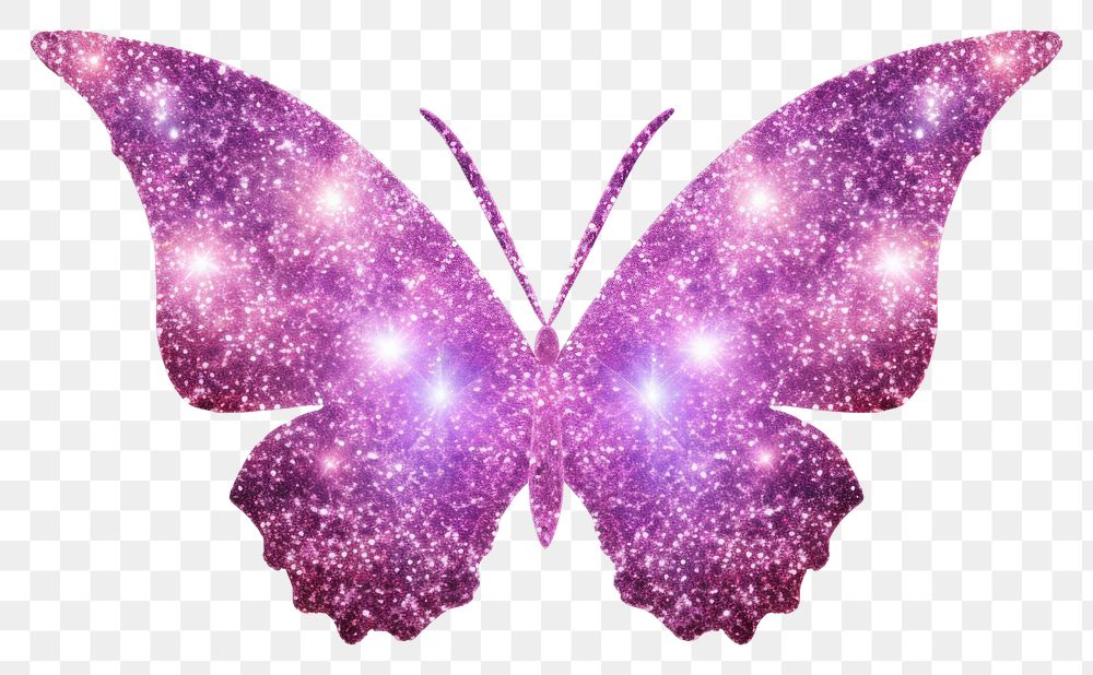 PNG Glitter butterfly shape purple | Premium PNG - rawpixel