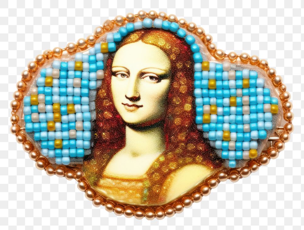 PNG Mona lisa jewelry brooch | Premium PNG - rawpixel