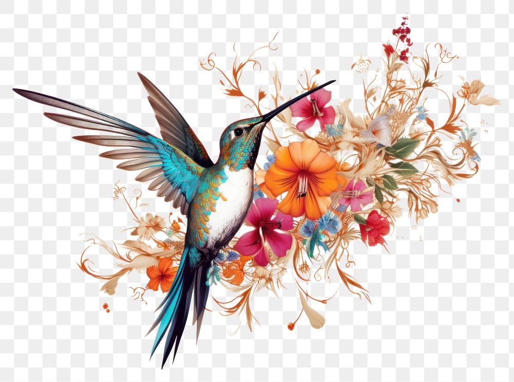 PNG Hummingbird hummingbird animal flower. | Premium PNG - rawpixel