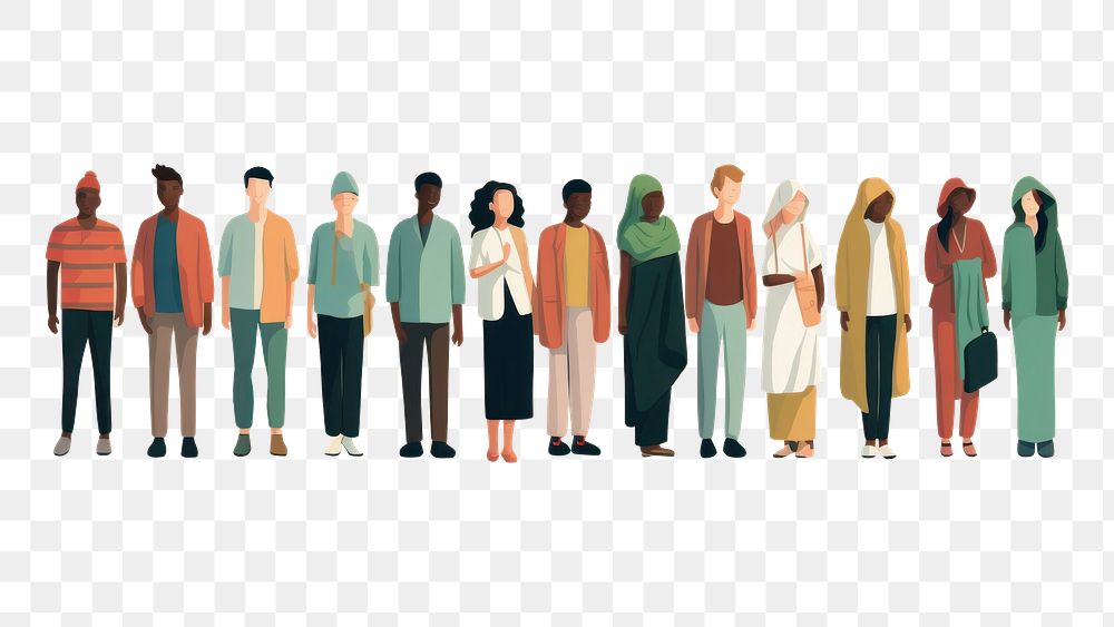 PNG Diverse people togetherness illustrated | Free PNG - rawpixel