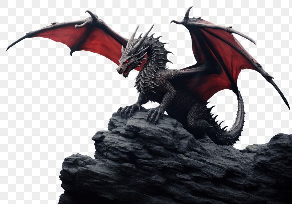 PNG Dragon red mountain overcast | Premium PNG - rawpixel