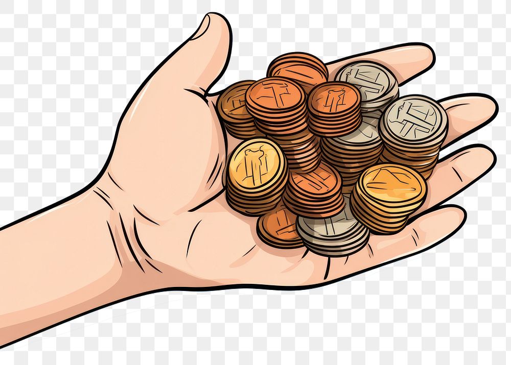 PNG Coins hand palm finger | Premium PNG - rawpixel