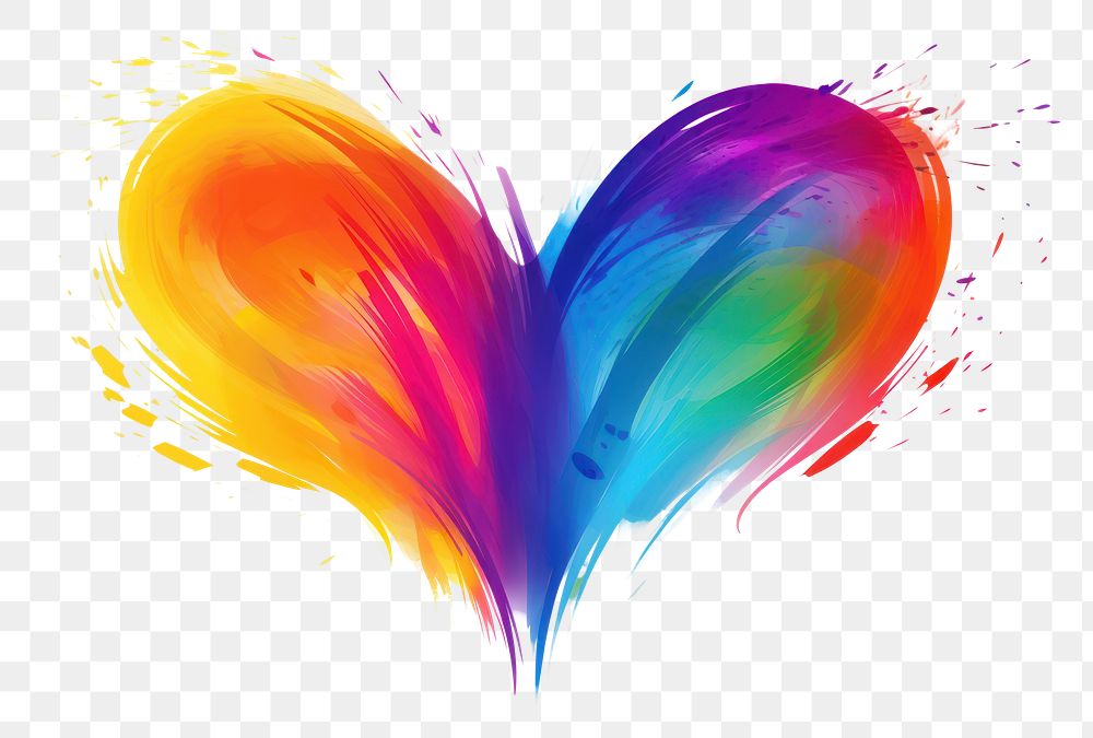 PNG Gradient rainbow color heart | Free PNG - rawpixel