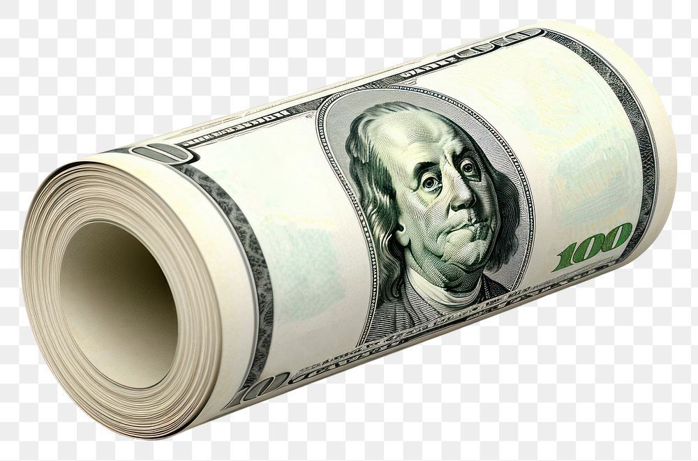 PNG money roll dollar white | Premium PNG - rawpixel