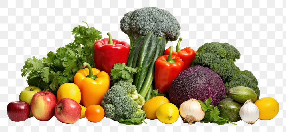 PNG Assorted fruits vegetables broccoli | Free PNG - rawpixel