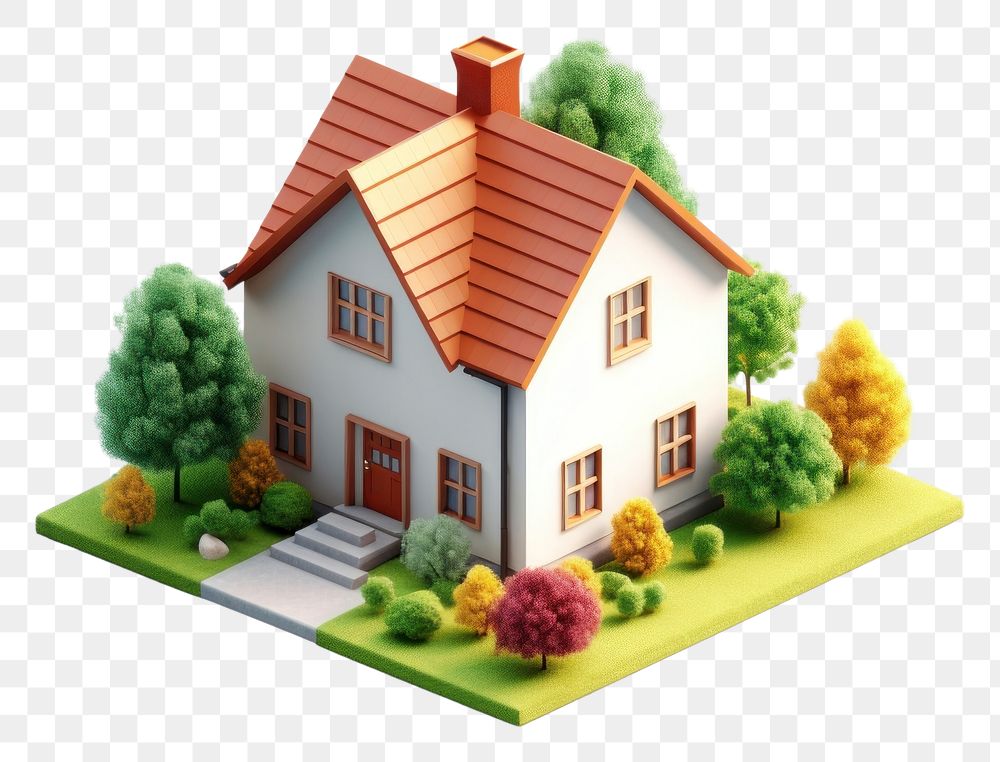 PNG House isometric small architecture. | Free PNG - rawpixel