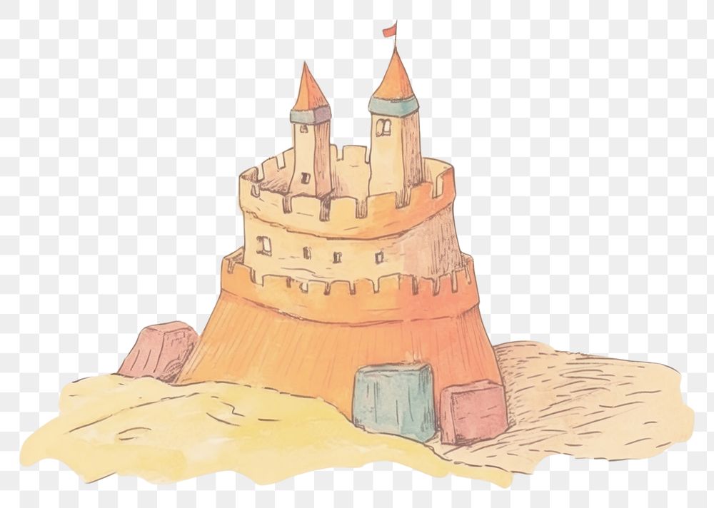 PNG Minimal sand castle drawing | Premium PNG - rawpixel