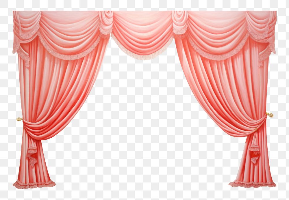 PNG Painting pale red curtain | Free PNG - rawpixel