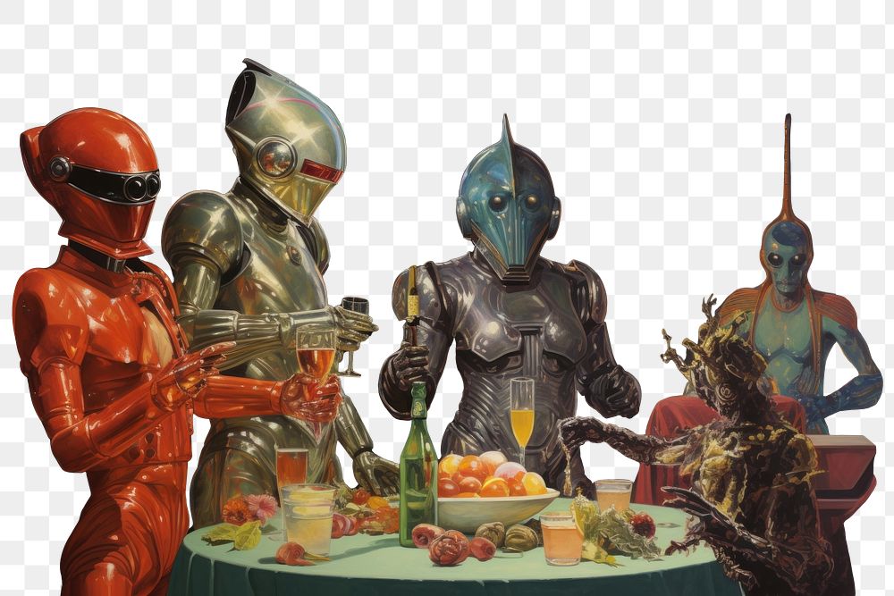 PNG Party humans and aliens | Free PNG - rawpixel