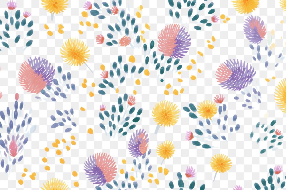 PNG Flower pattern backgrounds plant | Free PNG - rawpixel