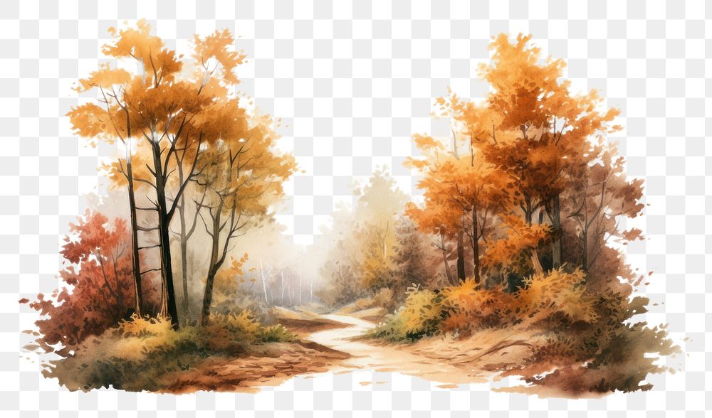 PNG Forest autumn forest landscape | Premium PNG - rawpixel