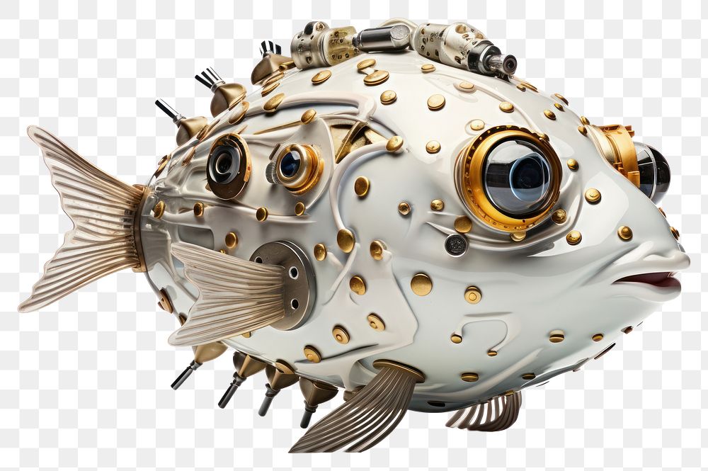 PNG Cyborg puffer fish animal | Premium PNG - rawpixel