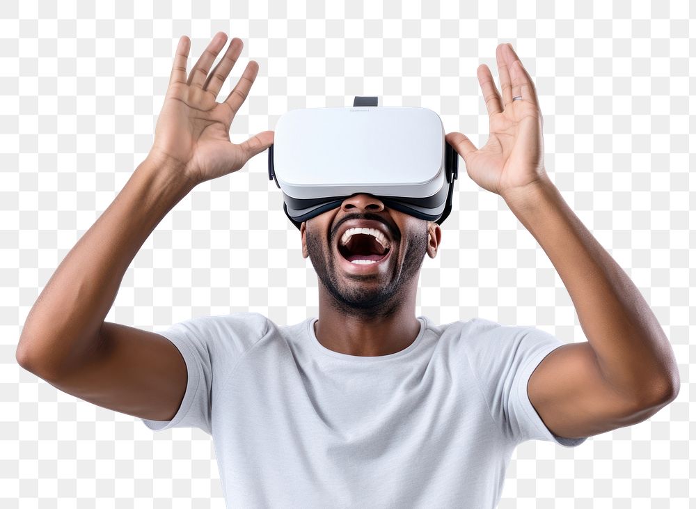 PNG Man experiencing VR portrait | Free PNG - rawpixel