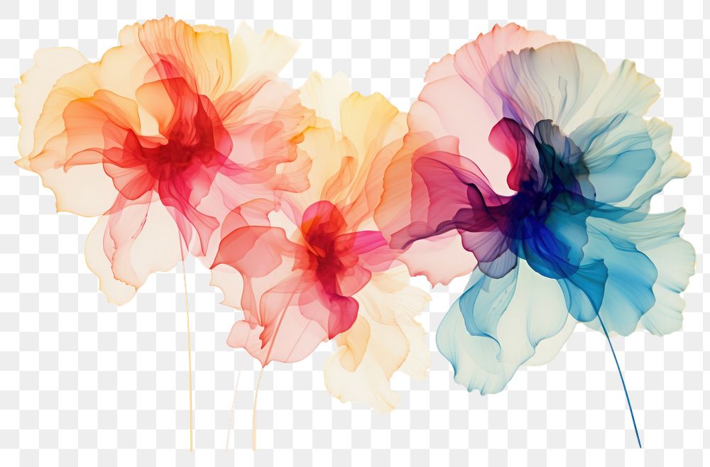 PNG Abstract chromatography flower vector | Free PNG - rawpixel