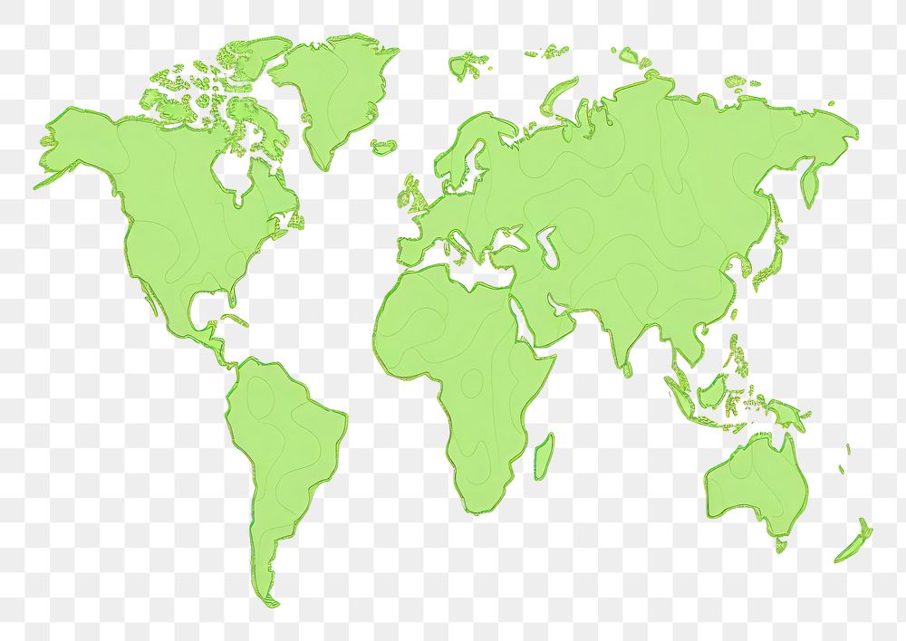 PNG Green World Map green | Free PNG - rawpixel