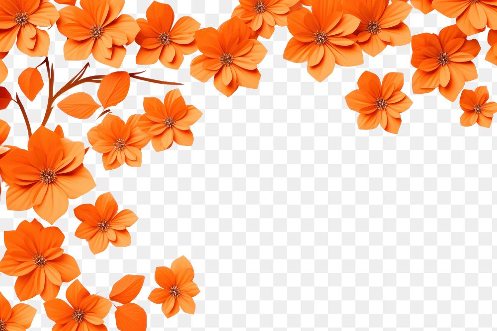 PNG Orange flower backgrounds pattern | Premium PNG - rawpixel
