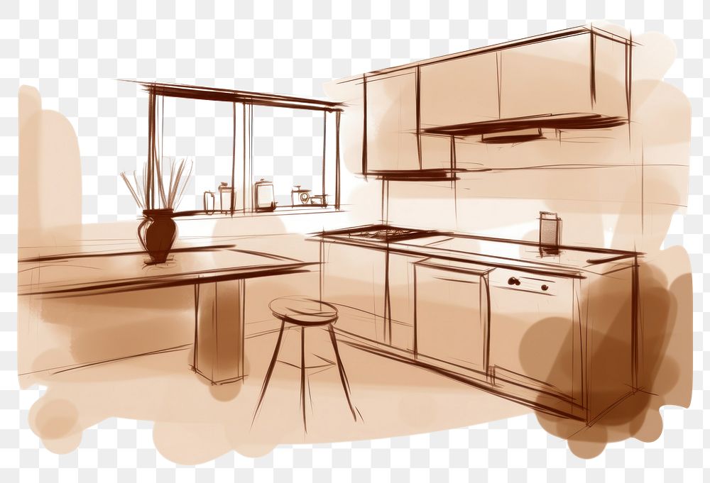 PNG Minimal kitchen furniture cabinet | Free PNG - rawpixel