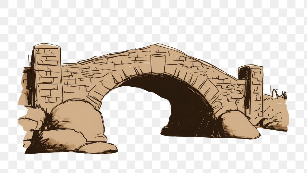 PNG Stone bridge architecture outdoors | Free PNG - rawpixel