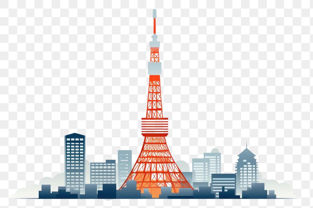 PNG Tokyo tower vector simple | Free PNG - rawpixel