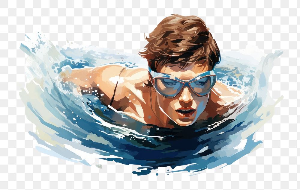 PNG Swimmer swimming portrait sports. | Premium PNG - rawpixel