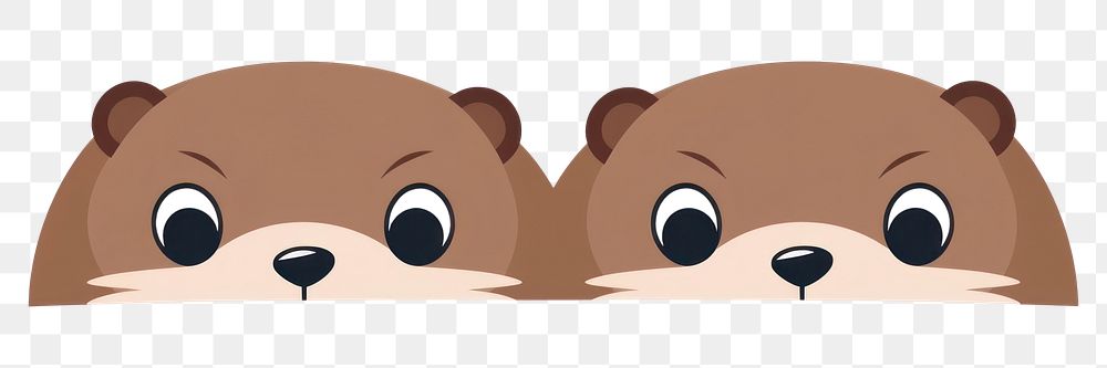 PNG Two otter cartoon mammal | Premium PNG - rawpixel