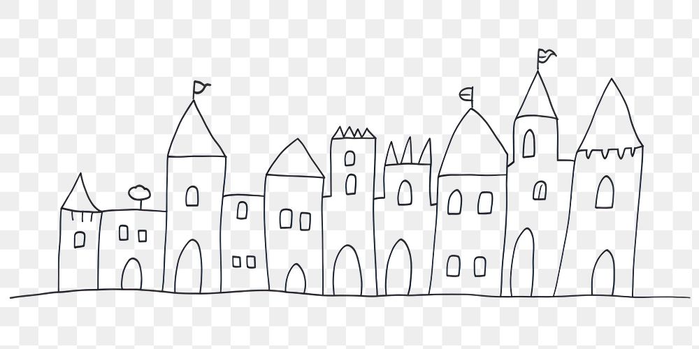 PNG Minimal illustration castel drawing | Premium PNG - rawpixel