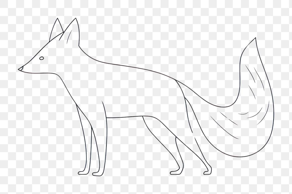 PNG Minimal illustration fox drawing | Premium PNG - rawpixel