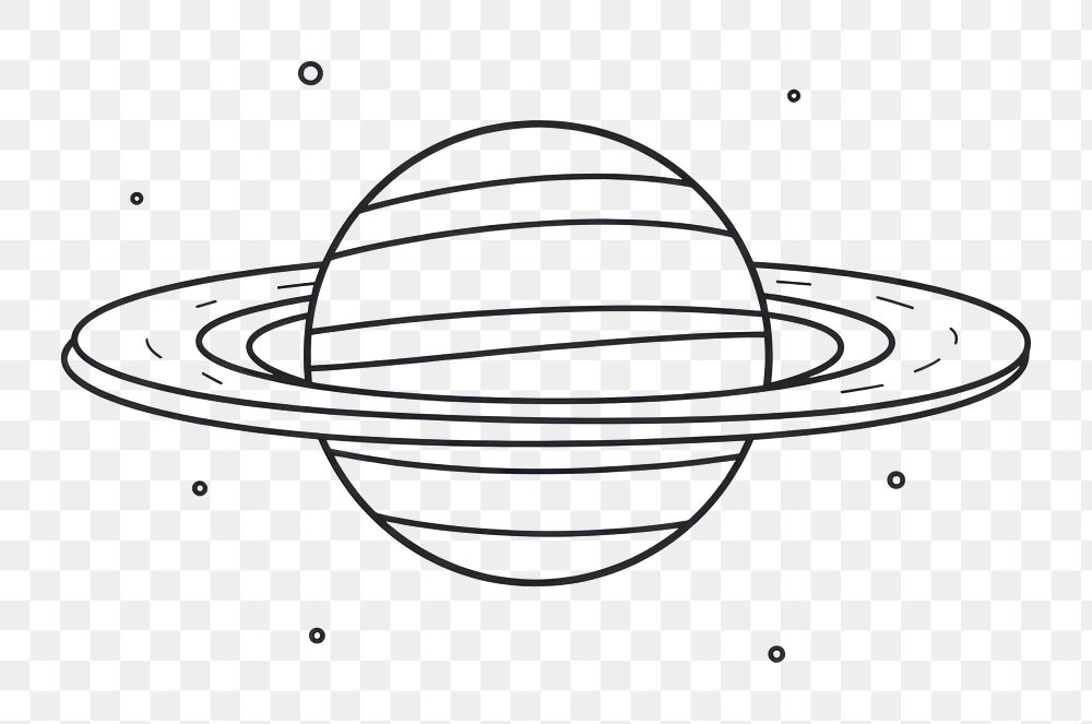 PNG Minimal illustration saturn drawing | Free PNG - rawpixel
