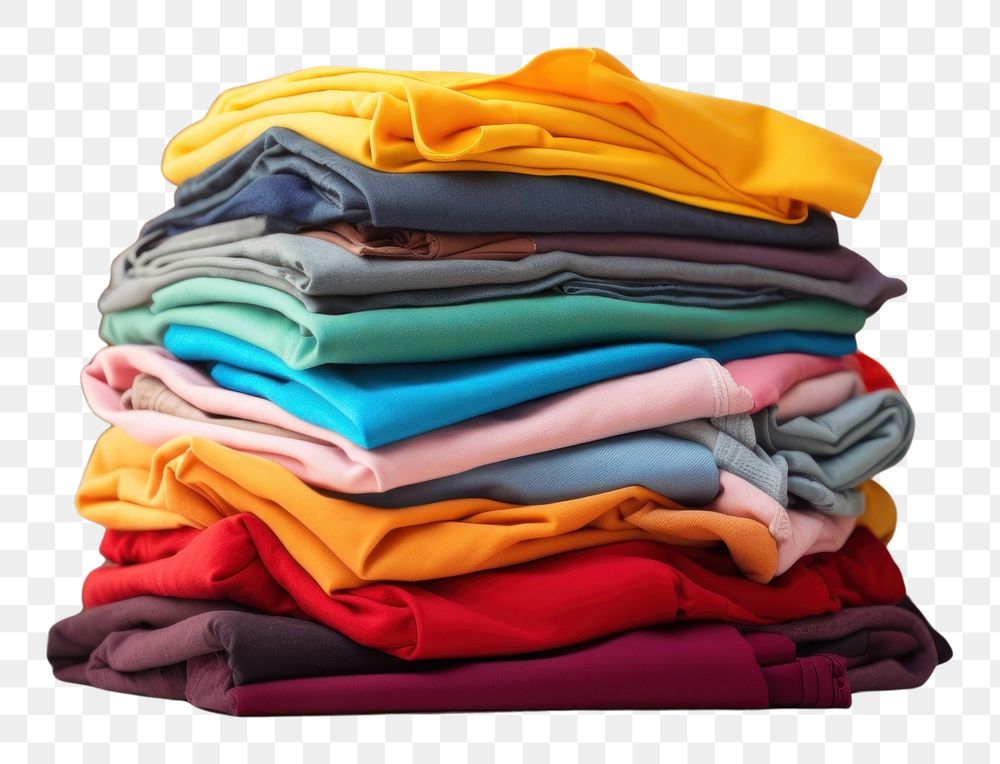 PNG Stack colorful clothes laundry | Premium PNG - rawpixel