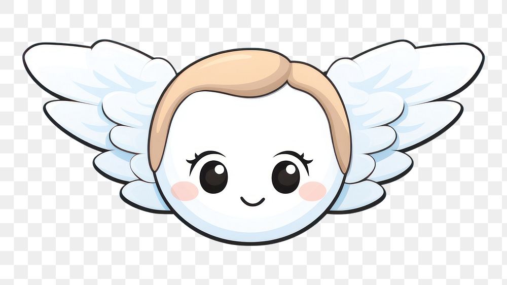 PNG Angel cartoon cute face. | Premium PNG - rawpixel