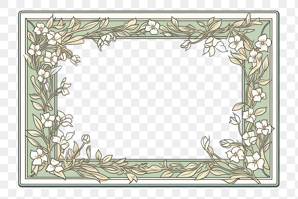 PNG Jasmine flower pattern frame | Premium PNG - rawpixel