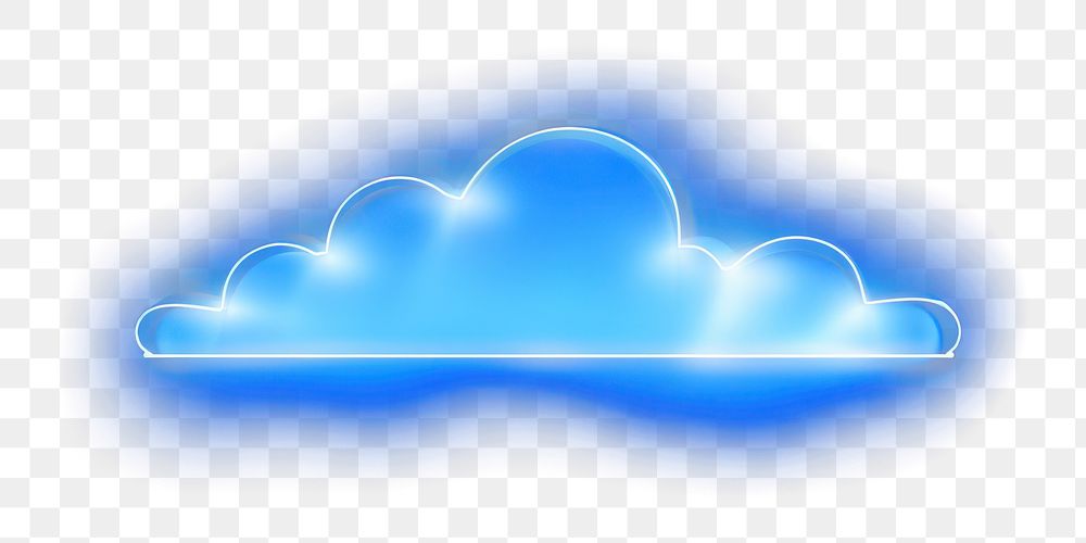 PNG Blue clouds neon light | Free PNG - rawpixel