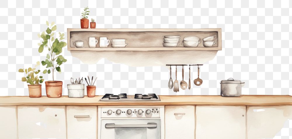 PNG Kitchen indoors shelf countertop. | Premium PNG - rawpixel