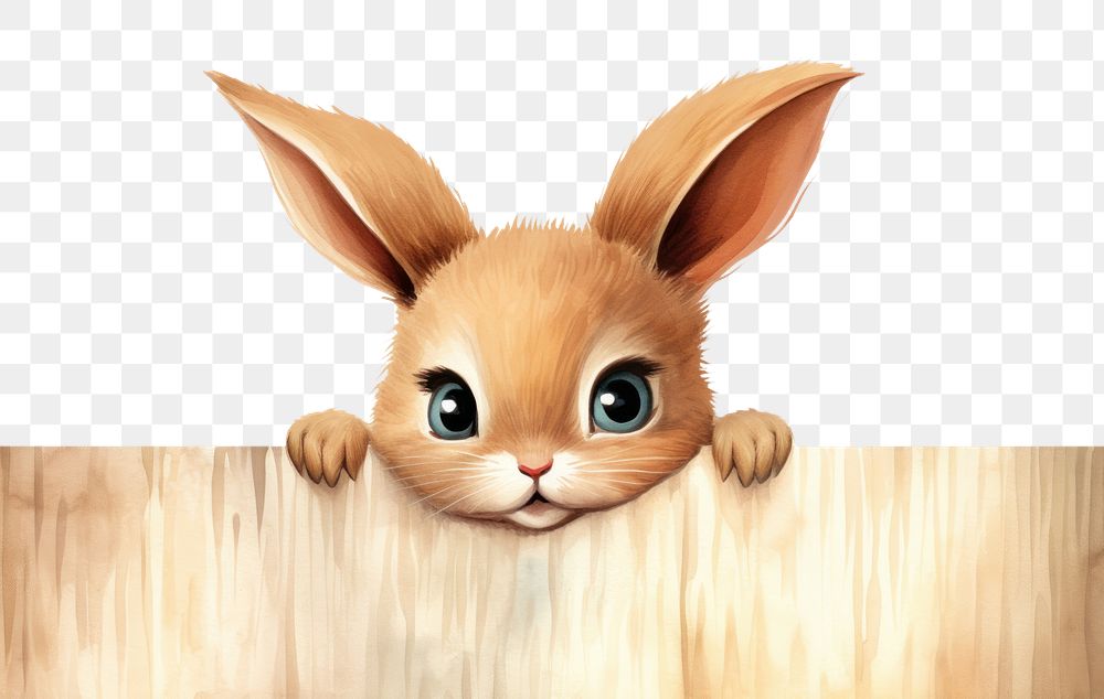 PNG Rabbit peeking mammal animal. | Free PNG - rawpixel