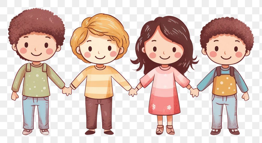 PNG Diverse kids drawing cartoon | Premium PNG - rawpixel
