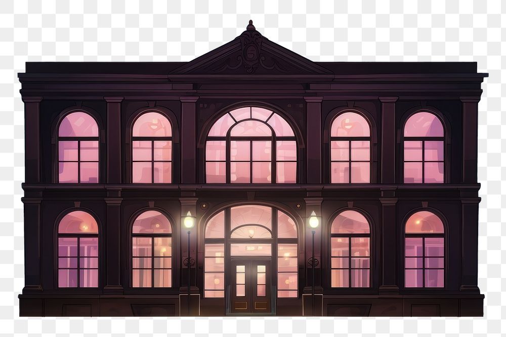 PNG City hall building night | Premium PNG - rawpixel
