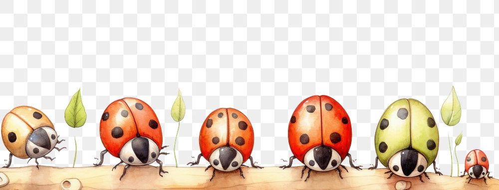 PNG Ladybugs border animal insect | Premium PNG - rawpixel
