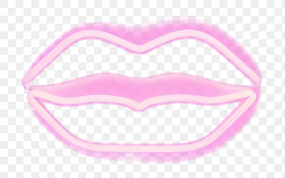PNG Pastel neon lip purple | Premium PNG - rawpixel