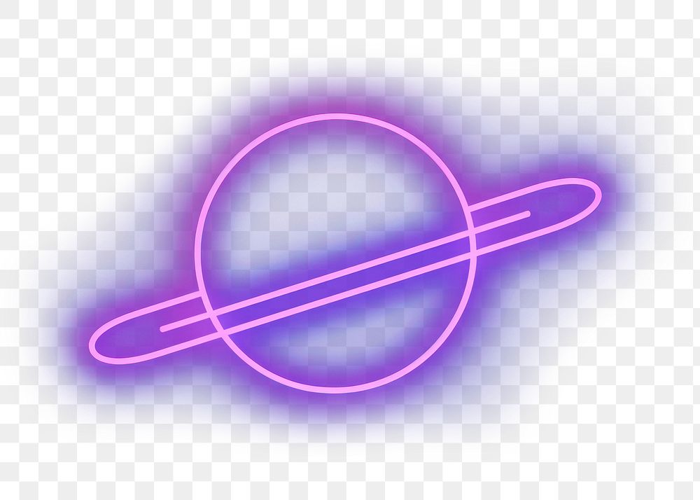 PNG Pastel neon saturn light | Free PNG - rawpixel