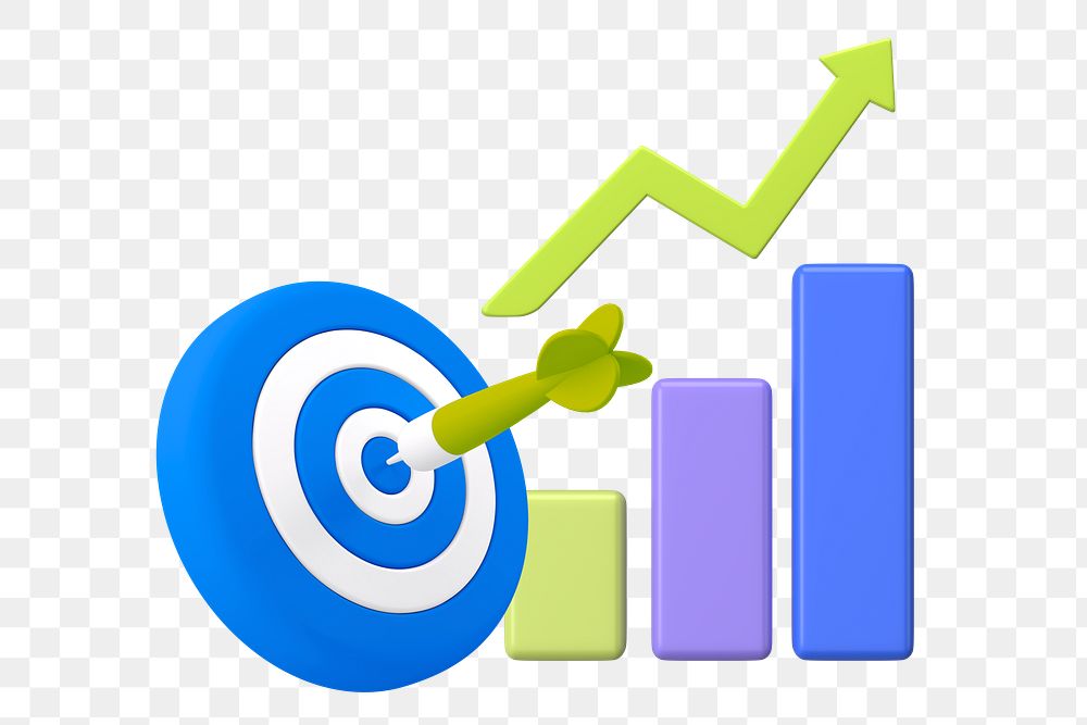 Business target png sticker, 3D | Premium PNG - rawpixel